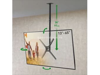 BARKAN Nosač 3500B.B LCD TV do 65za ravne i zakrivljene televizore /plafonski/ crni