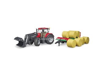 Case IH Optum 300CVX sa utovarivacem i prikolicom sa balama