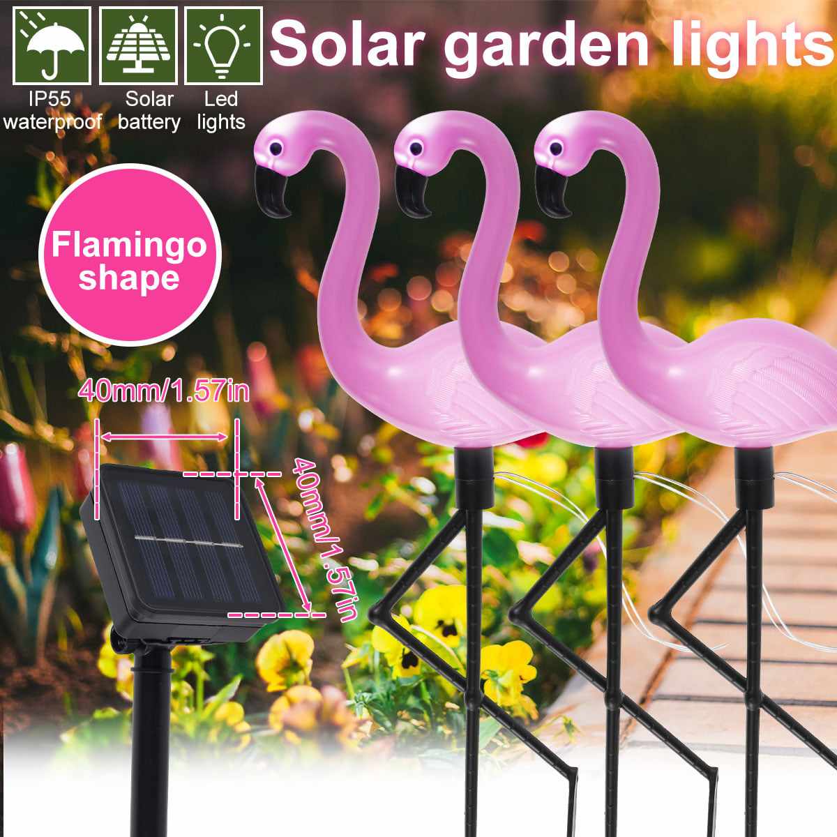 Solarna Lampa Flamingo