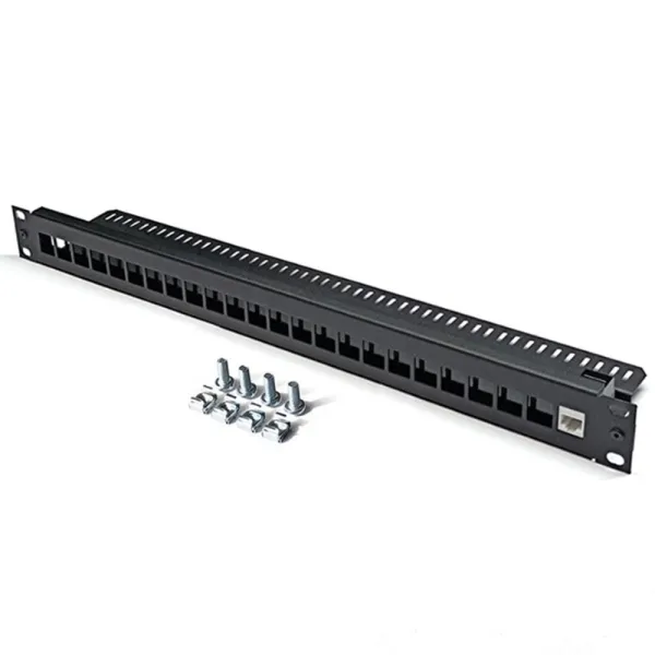 CcTv Patch panel za 24 modula RJ45 za rek 19″-c