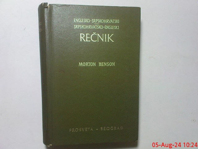 MORTON BENSON - RECNIK ENGLESKO - SRPSKOHRVATSKI