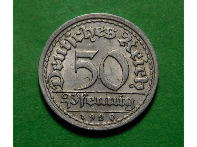 50 pfennig 1920 F