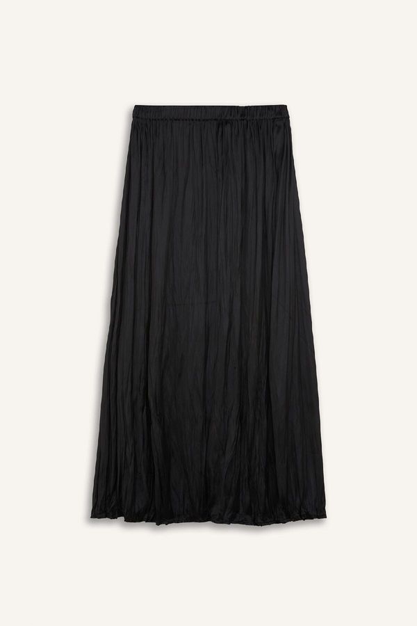 DEFACTO A CUT BASIC PLAIN SATIN MAXI SKIRT