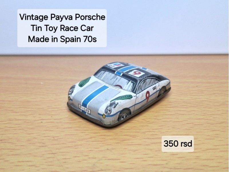 Vintage Payva Porsche Tin Toy br.1