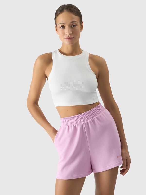 WOMEN'S SLIM 4F CROP TOP - CREAM