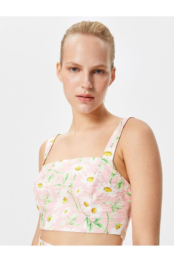 KOTON FLORAL CROP TANK TOP