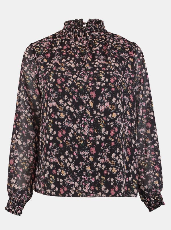 HAILY ́S BLACK FLORAL LOOSE BLOUSE HAILYS - WOMEN