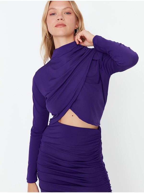 WOMEN'S PURPLE LONG SLEEVE TOP TRENDYOL - WOMEN
