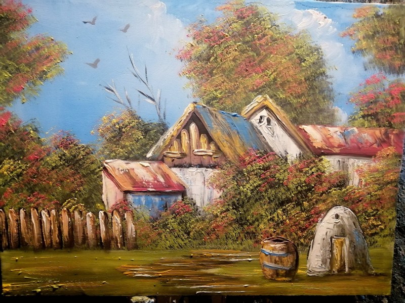 Jutro na selu 70x50cm ulje na platnu