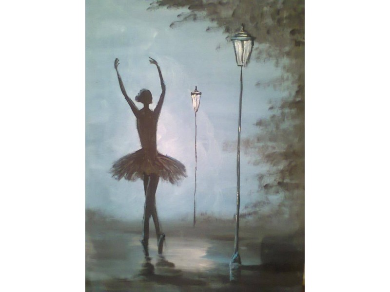 balerina 70x50cm ulje na platnu