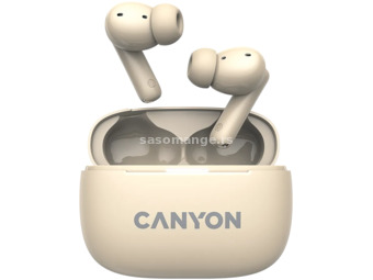 CANYON headset OnGo TWS-10 ANC+ENC Beige