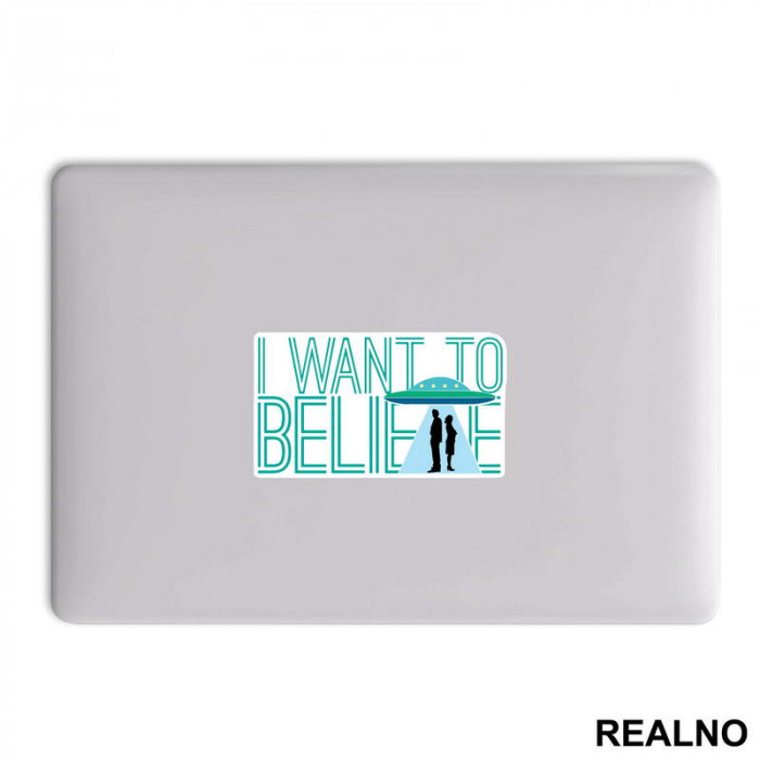 I WANT TO BELIEVE - BLUE LIGHT - THE X FILES - NALEPNICA