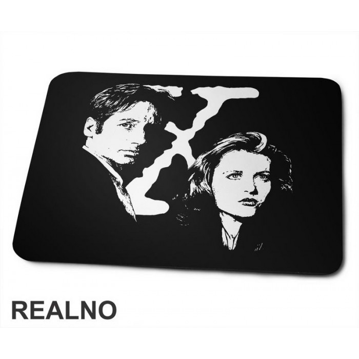 PORTRAIT - MULDER AND SCULLY - THE X FILES - PODLOGA ZA MIŠ