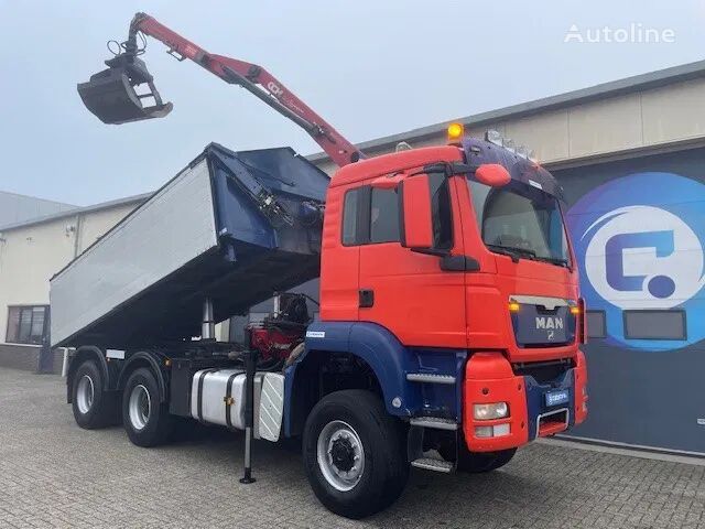 MAN TGS 26.440 6x6 BB - 2-zijdige kipper met HMF 1632 Z2 laadkraan - kiper