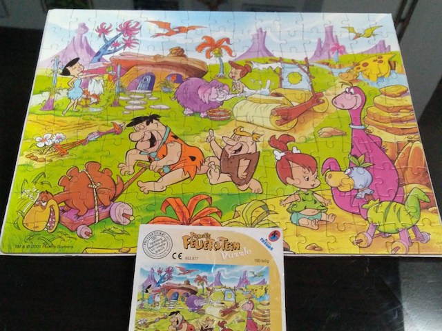 maxi kinder puzzla flinstones