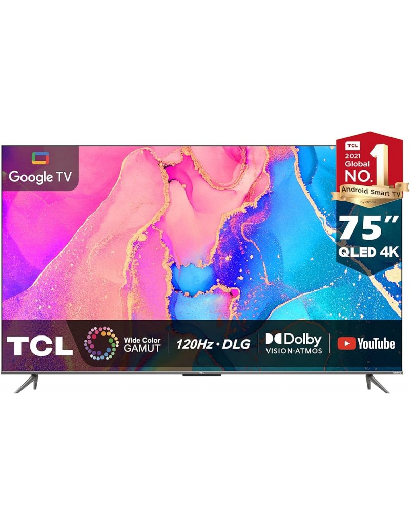 TCL 75C635 QLED 75" 4K HDR 60Hz GoogleTV crna