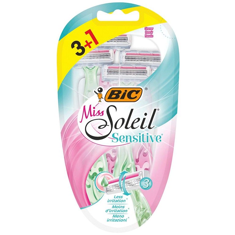 Bic brijač ženski miss soleil sensitive 3+1 kom bic