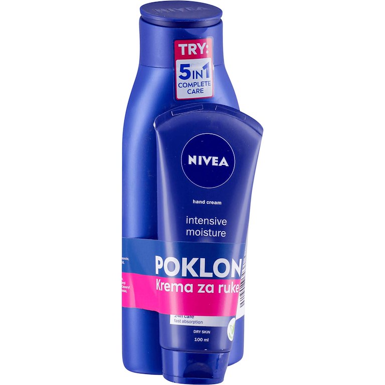 Mleko body 400ml+krema za ruke 100ml gratis nivea