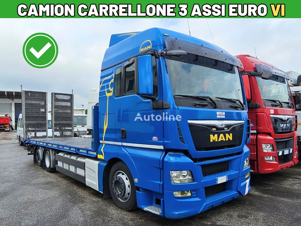 MAN TGX 440 CARRELLONE CON RAMPE IDRAULICHE [EURO VI] autotransporter