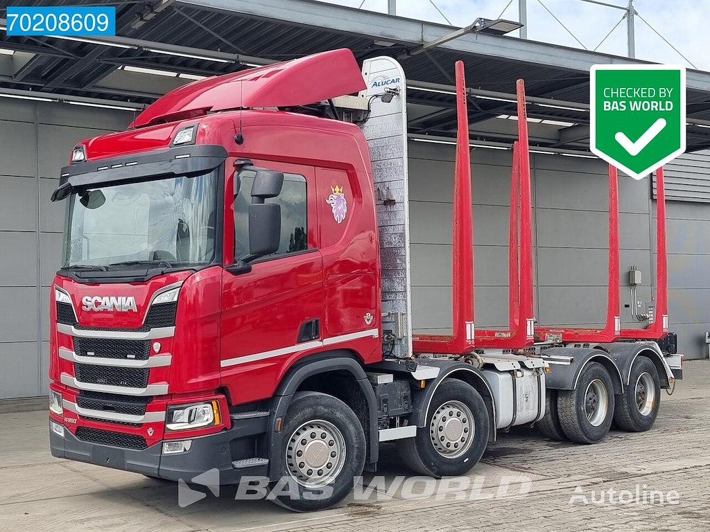 Scania R650 8X4 Holztransport V8 Tree transporter Retarder Navi Euro 6 kamion za prevoz drva