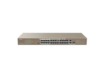 TENDA Svič 10/100 24-port PoE+2GE/1SFP Port TEF1126P-24-250W