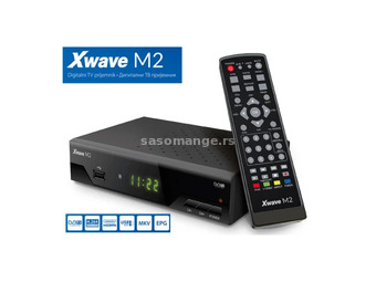 Xwave M2 DVB-T2 Set Top Box,LED,scart,HDMI,RF in-out,USB,media player,metalno kućište