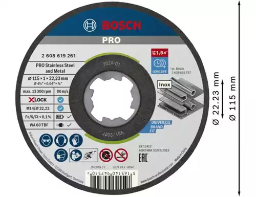 BOSCH Bosch x-lock rezna ploca 115*1mm