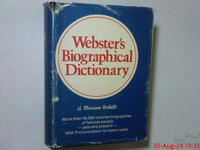 WEBSTER S BIOGRAPHICAL DICTIONARY