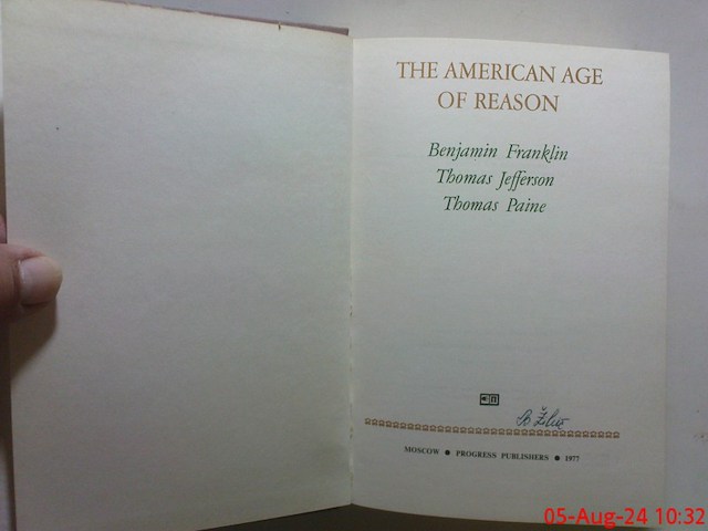 THE AMERICAN AGE OF REASON - BENAMIN FRANKLIN - THOMAS