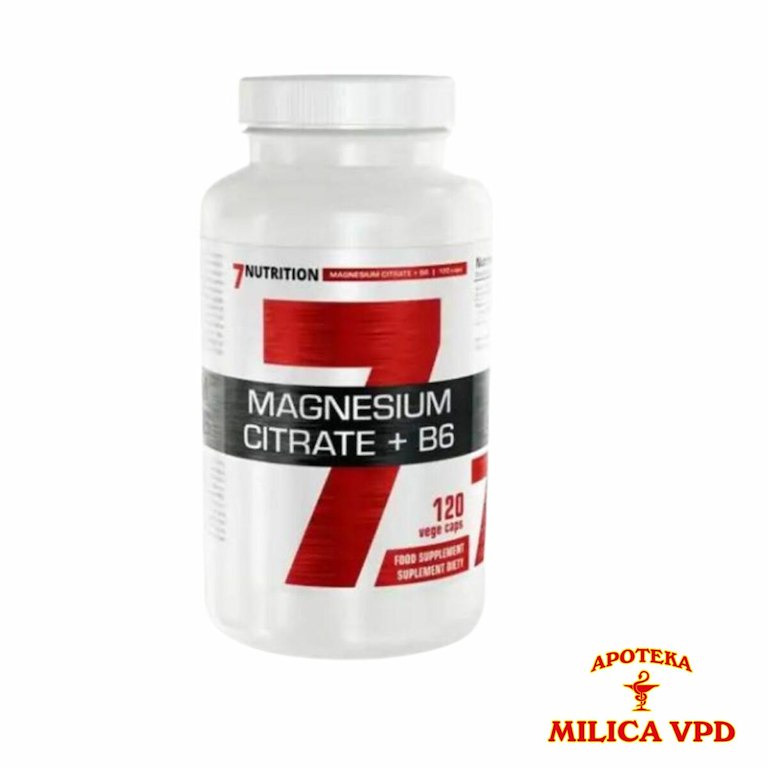 7Nutrition Mg citrat + vitamin B6 120 kapsula