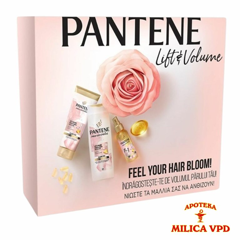 Pantene set Šampon Pro V Lift&Volume 250ml + Balzam Pro V Lift&Volume 160ml + Ulje u spreju 7u1 145ml