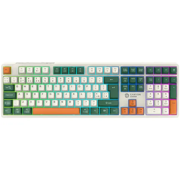 CANYON keyboard Shadder GKW-11 Mech RGB UKUS Wireless White ( CND-SKBW11 )