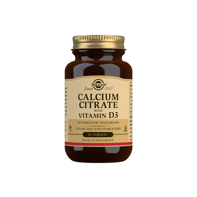 SOLGAR CALCIUM CITRATE + VITAMIN D3 60 tableta