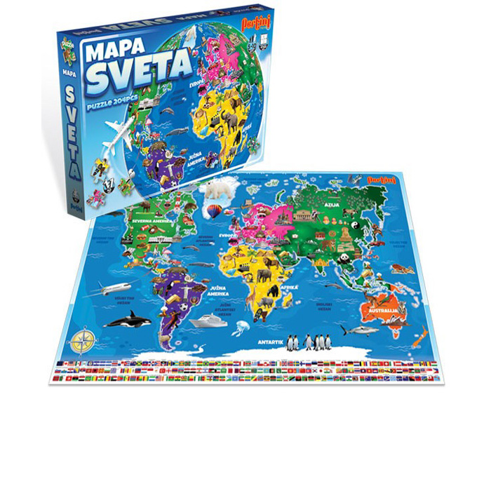 Pertini Puzzle Mapa Sveta 0020183