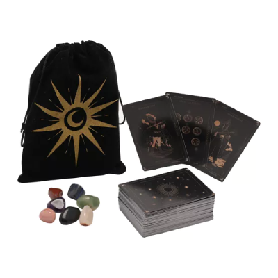 Poklon set - Tarot Cards and Crystal in a Velvet Pouch