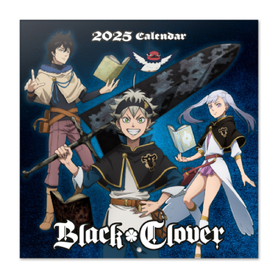 Zidni kalendar 2025 - Black Clover, 30x30 cm