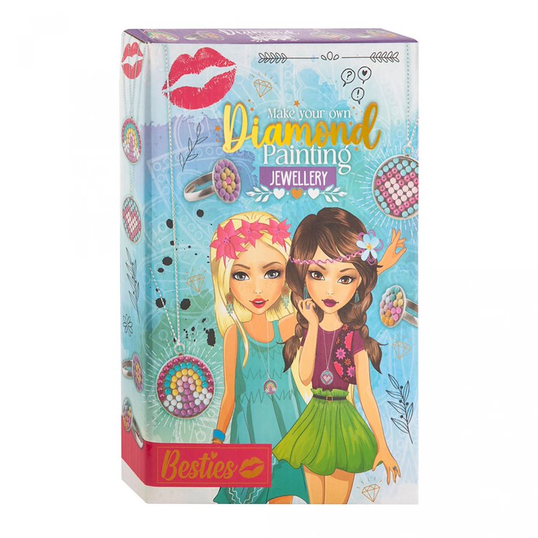 BESTIES KREATIVNI SET DIAMOND PAINTING - NAKIT 4PCS 26x17cm 140041