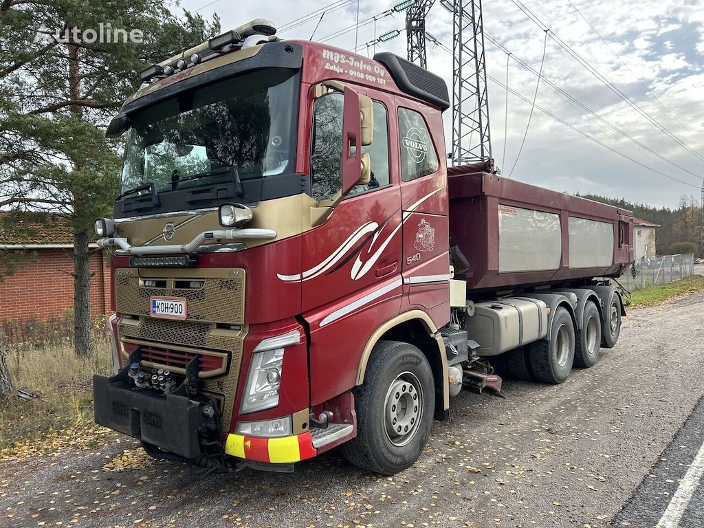 Volvo FH 540 8×4 Auravarustus + vaijerilaite kiper