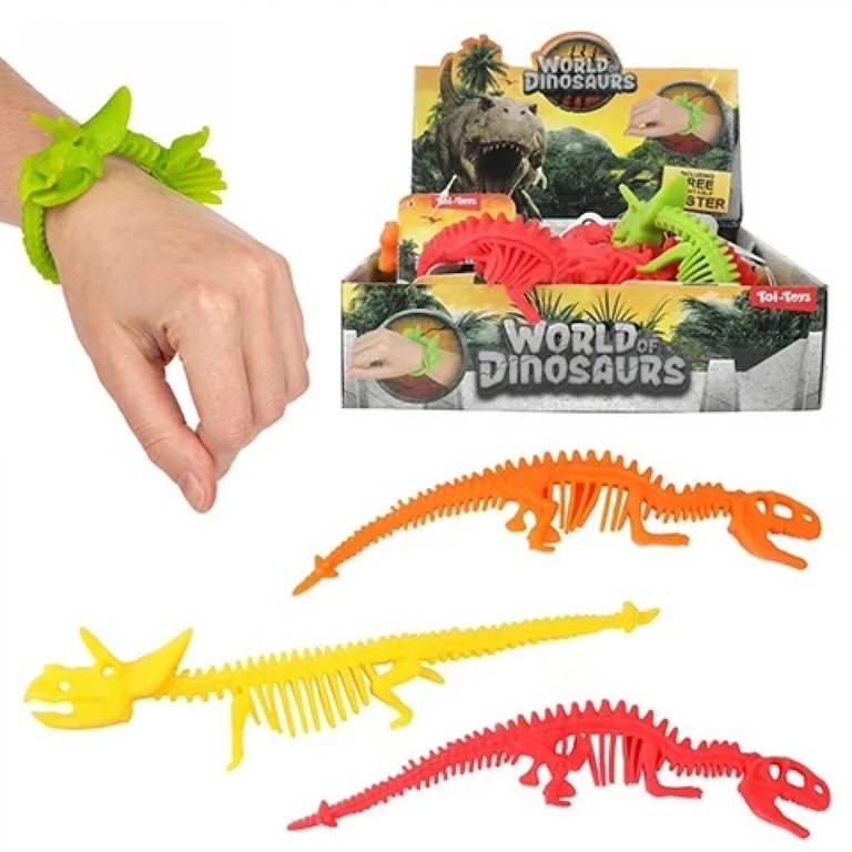 WORLD OF DINOSAURUS NARUKVICA RASTEGLJIVI DINO 4ASS CENA ZA 1 KOM