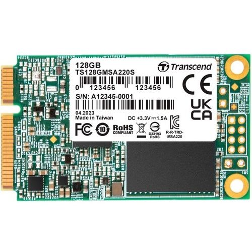 Transcend TS128GMSA220S mSATA 128GB, SATA III, 3D NAND, 220S Series