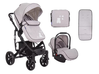 Kikka Boo Kolica BELOVED light grey 2in1 set sa autosedištem (KKB10121ASET)