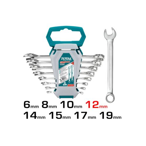 Total Set viljuškasto okastih ključeva 6-19mm 8/1 THT102286-I