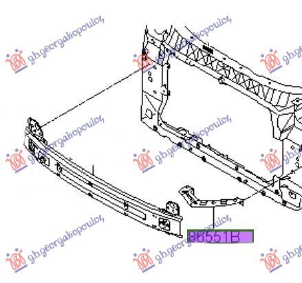 NOSAC PREDNJEG BRANIKA GORNJI BOCNI METALNI (O) Leva str. HYUNDAI i10 (2010-2013) (OEM: 86551-0X200, 865510X200)