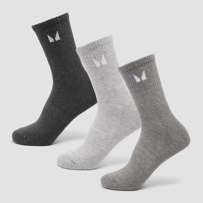 MP Unisex Crew Socks (3 Pack) - Grey