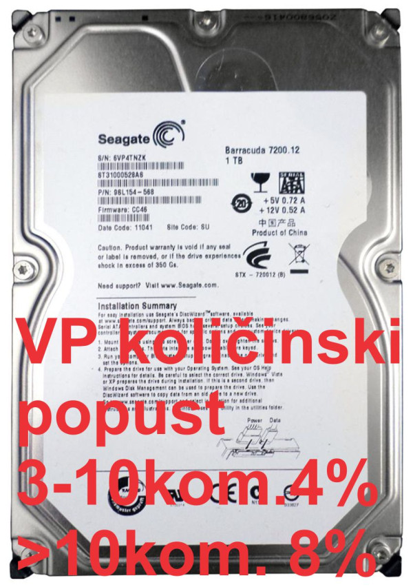 HDD 3.5 ** 1TB ST1000DM003 SEAGATE 7200RPM 64MB SATA3