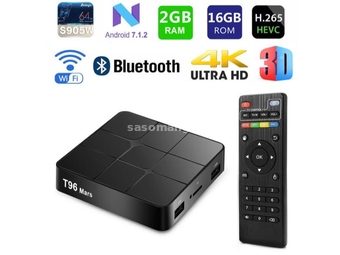 T96 Mars Pro | Quad Core | 16GB ROM | 2GB RAM | Android 7.1 | Android TV Box