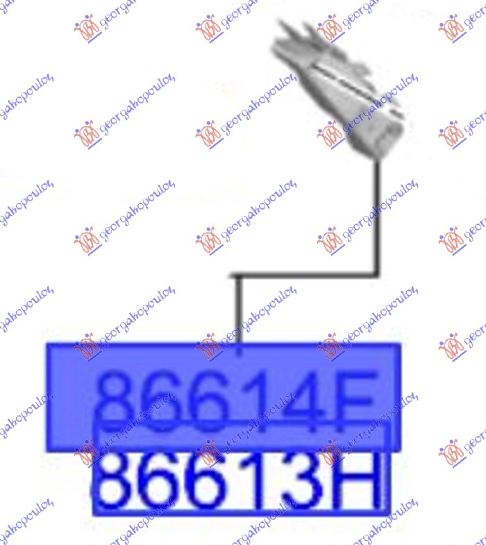 NOSAC ZADNJEG BRANIKA BOCNI (O) Desna str. HYUNDAI i20 (2020-2024) (OEM: 86652-Q0000, 86652Q0000)