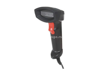 Barcode čitač Manhattan USB 1D CCD crni ručni skener Rugged IP54 178433