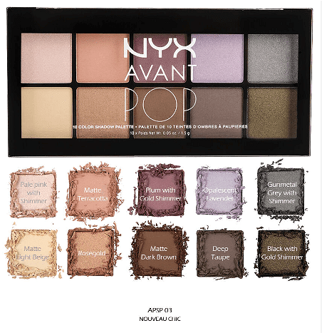 NYX Avant Pop Nouveau Chic paleta senki