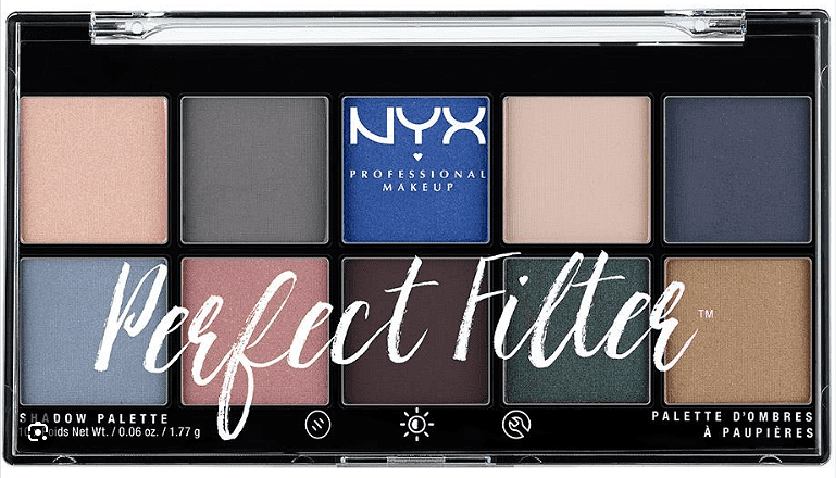 NYX Perfect Filter Shadow Palette Marine Layer Pfsp05 10 Colors